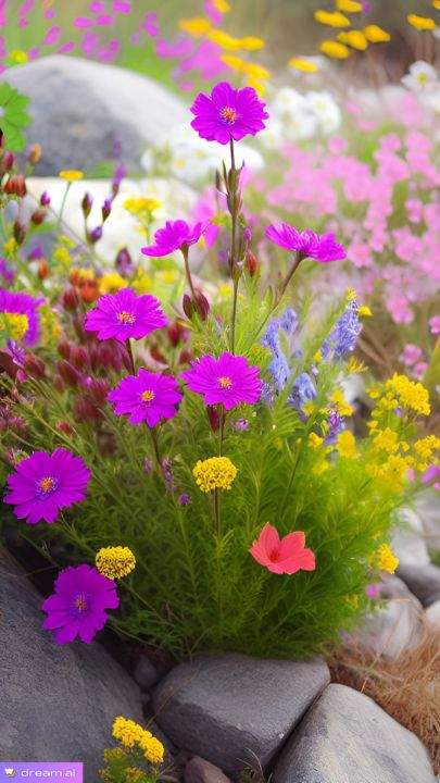 Country flowers - Greg's Art Gallery - Digital Art & AI, Flowers ...