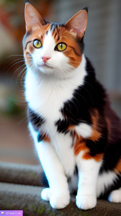 Curious Calico - Greg's Art Gallery - Digital Art & AI, Animals, Birds ...
