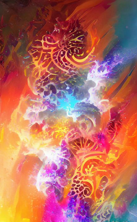 Fire Snake - Infinite Art - Paintings & Prints, Abstract, Fractal - ArtPal