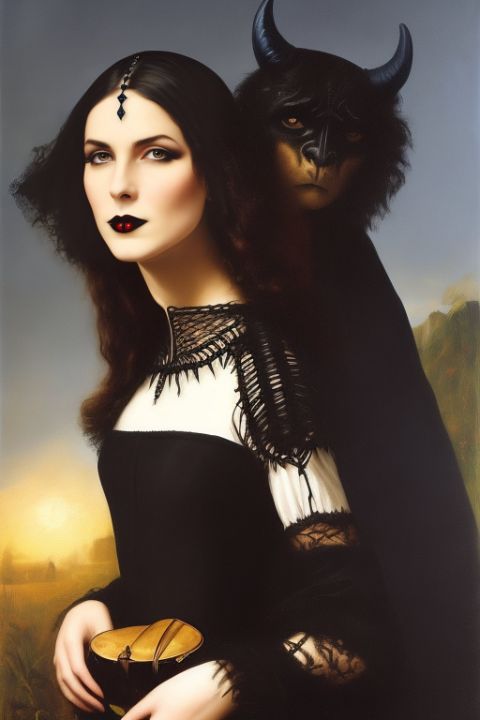Oil paint Women and Devil - Artpod - Digital Art, Fantasy & Mythology ...