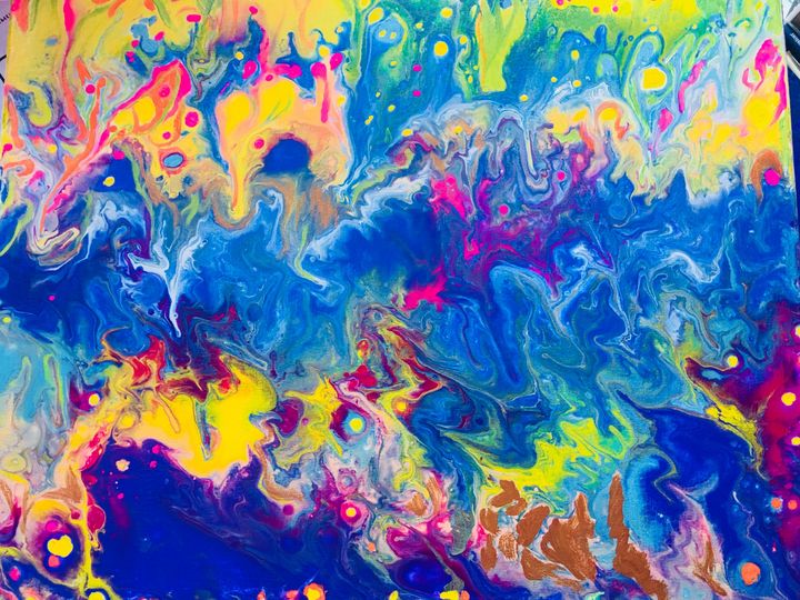 Blue Sun - Art of Gratitude - Paintings & Prints, Abstract, Color - ArtPal