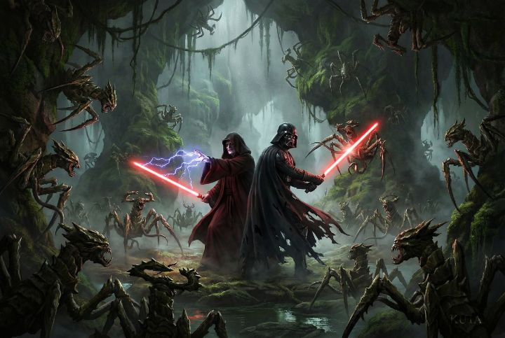 LORDS OF THE SITH VS LYLEK SWARM - Kristofer Kuta - Digital Art & AI ...
