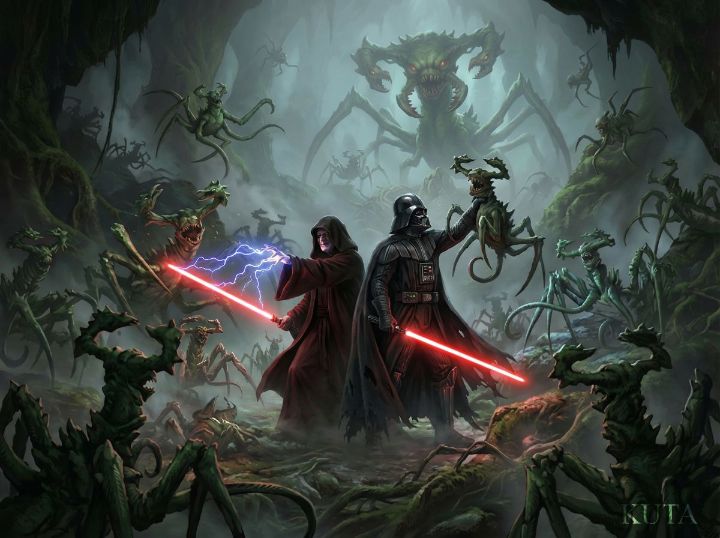 LORDS OF THE SITH VS LYLEK SWARM - Kristofer Kuta - Digital Art & AI ...