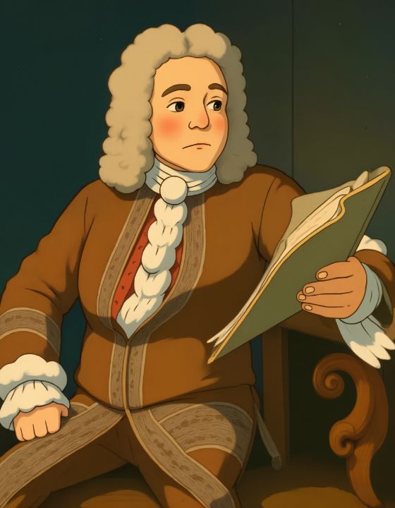 George Frideric Handel Anime - ALBEDO MUSIC - Digital Art & AI, People ...