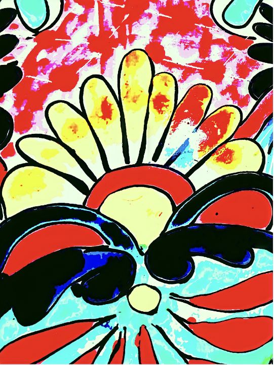 Petals or Peacocks - Kimberly Hall - Paintings & Prints, Abstract ...