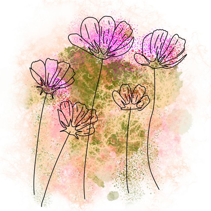 Watercolor Line Drawing Flowers | Best Flower Site
