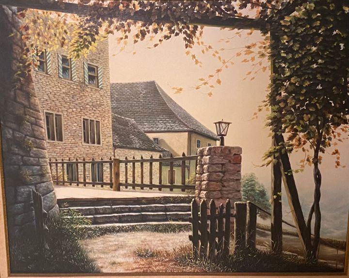 Castle Patio, (Hornberg, Germany) - Philip Fusco - Paintings & Prints ...