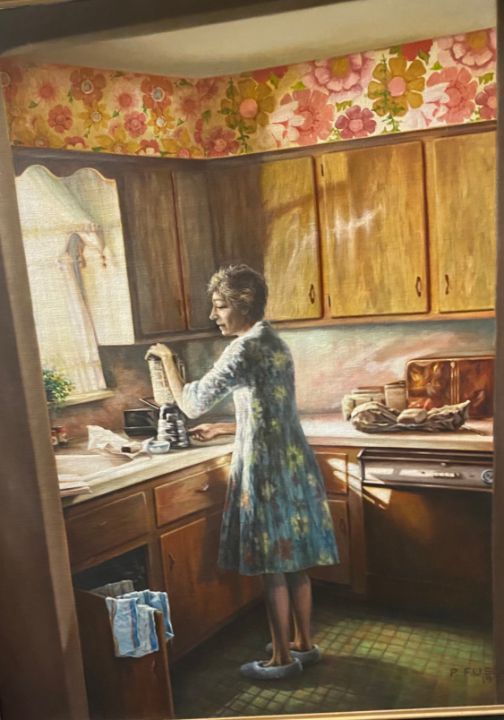 Lady in the kitchen - Philip Fusco - Paintings & Prints, People ...