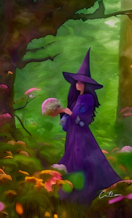 Flora Witchery - Wicked Artful, Art by Colleen - Paintings & Prints, Fantasy & Mythology ...