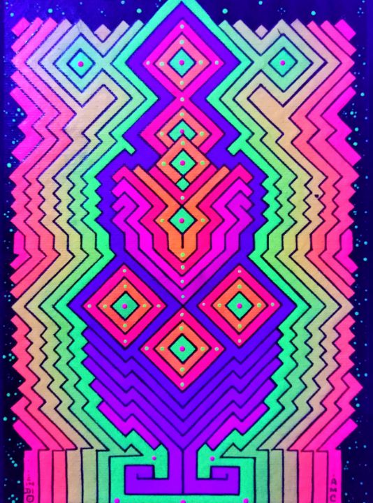Ojo de Dios Cosmico - Artemaizcacao - Paintings & Prints, Abstract ...