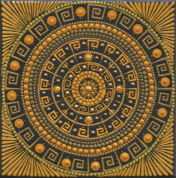 Solar Mandala - Artemaizcacao - Paintings & Prints, Abstract, Fractal ...