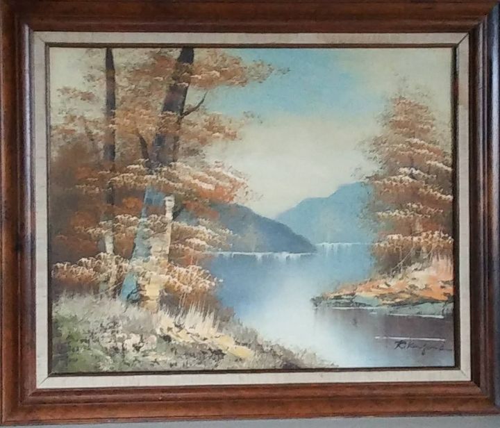 Oil canvas painting signed - The Connect - Paintings & Prints ...