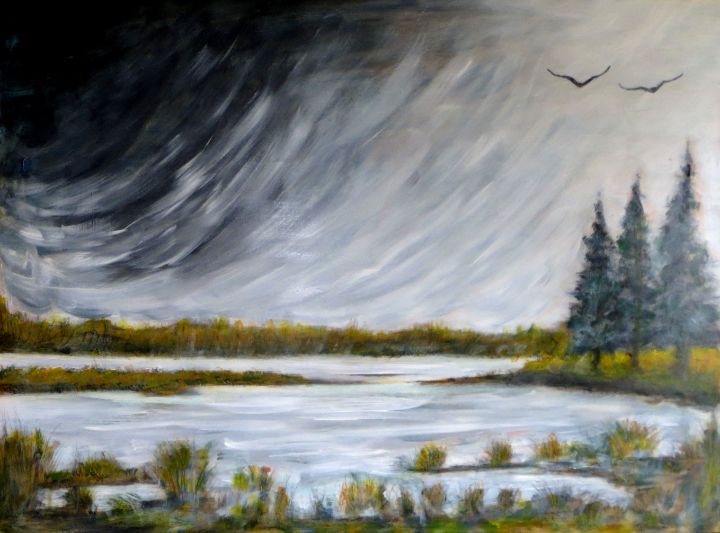 Raven Lake - W.Wm.Mee - Paintings & Prints, Landscapes & Nature, Lakes ...