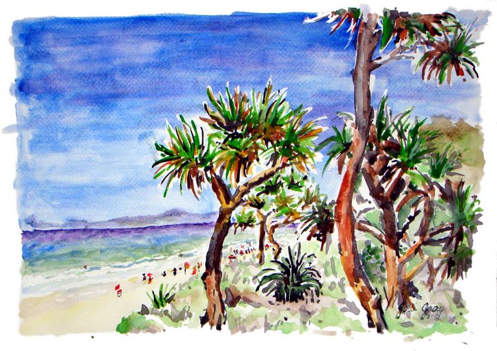 Pandanas at Surfers' Paradise - Jodi Gray - Paintings & Prints ...