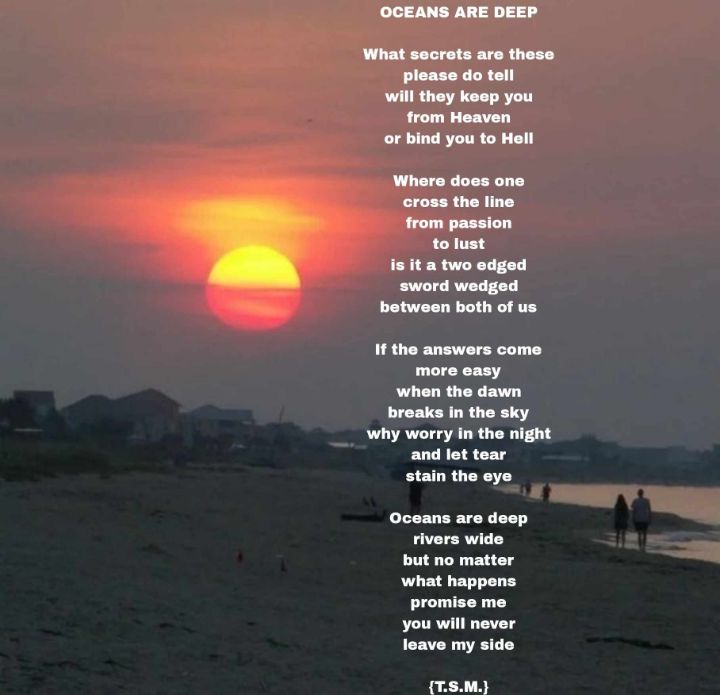 How Deep Is The Ocean Poem