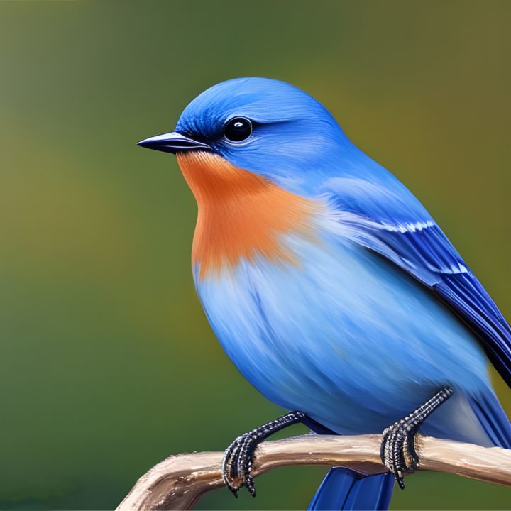 Happiness is a Bluebird - Rachel Pearcy Art - Digital Art & AI, Animals ...