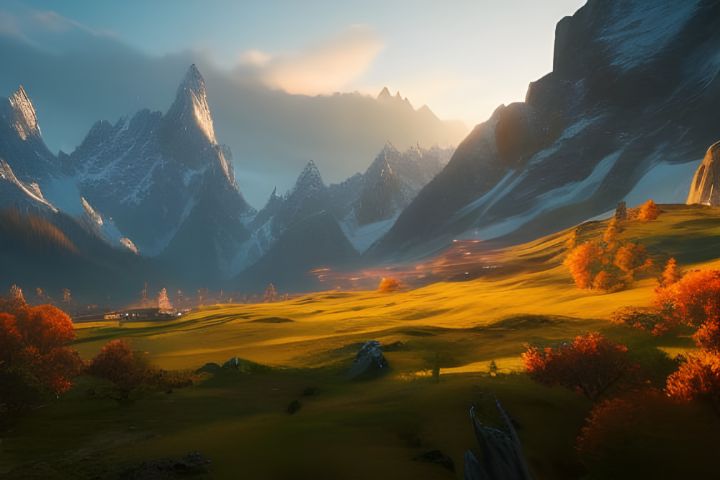 Hidden Vale - Rachel Pearcy Art - Digital Art & AI, Landscapes & Nature ...