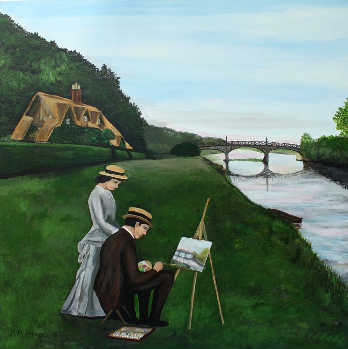 Nuneham Courtenay - Robert Harris - Paintings & Prints, Landscapes ...