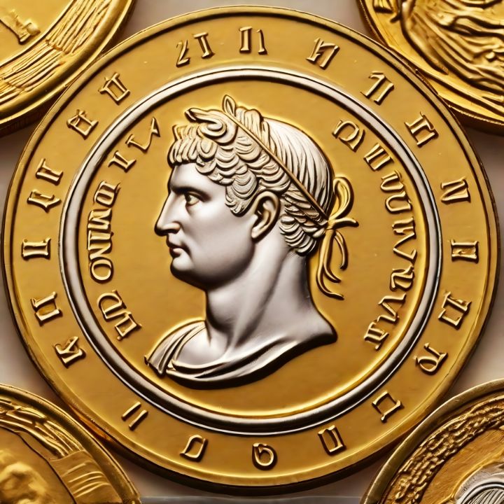 Ancient Roman Gold Coin Kreative Kunst Paintings Prints Ethnic