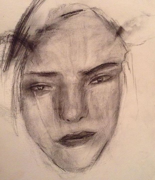 Sad Portrait - Melipaints - Paintings & Prints, People & Figures ...