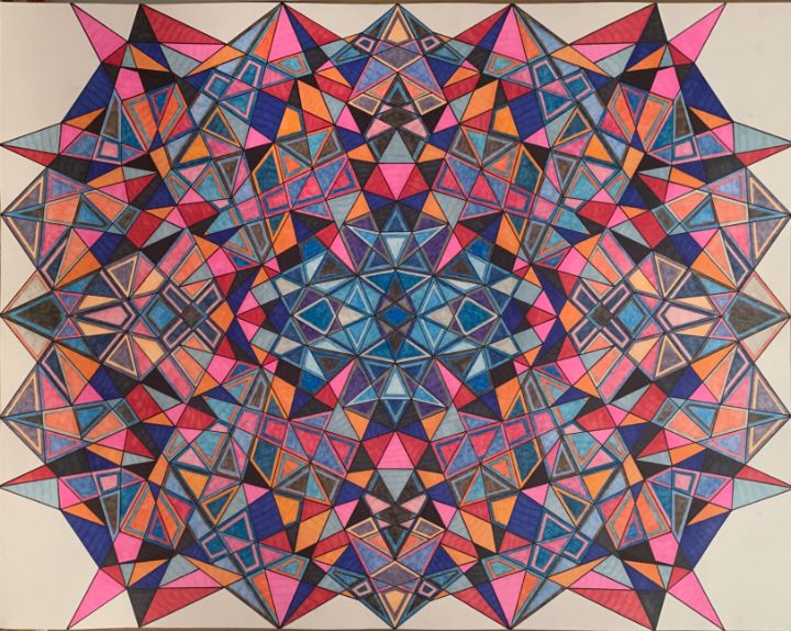 The blue eye - Lineal Symmetry - Drawings & Illustration, Abstract ...