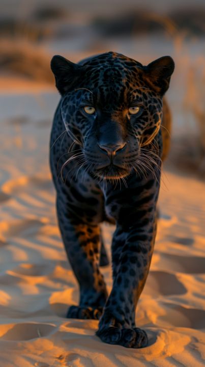 The Panther's Evening Stalk - Imagine Art - Digital Art & AI, Animals ...