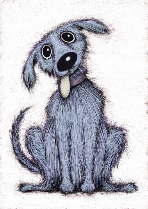 Blue dog - Keith Mills - Digital Art & AI, Animals, Birds, & Fish, Dogs ...