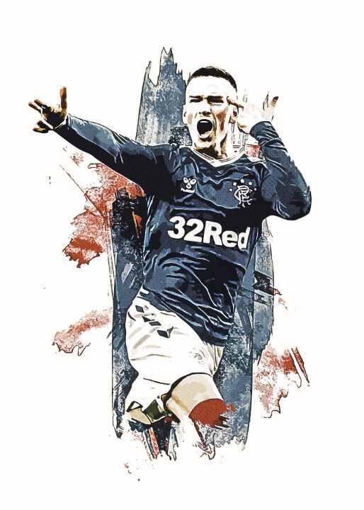 Ryan Kent - Rangers - KunStudio - Digital Art, Abstract, Color - ArtPal