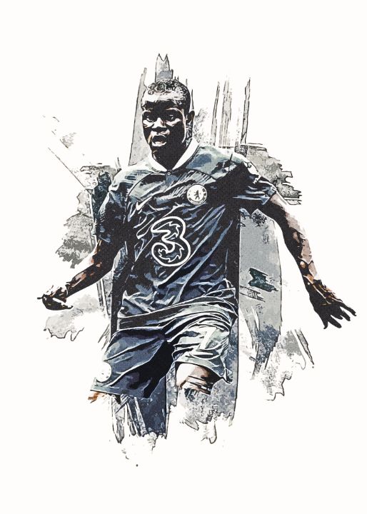 N'Golo Kante - 2021-22 - KunStudio - Digital Art & AI, Abstract, Color ...