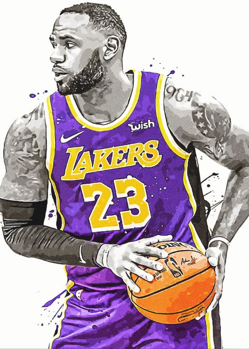 Lebron James Los Angeles - KunStudio - Digital Art & AI, Abstract ...