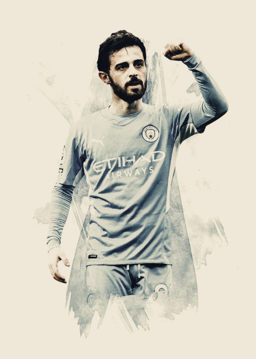 Bernardo Silva - Manchester City - KunStudio - Digital Art & AI ...