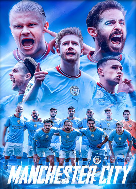 MANCHESTER CITY - KunStudio - Paintings & Prints, Sports & Hobbies ...