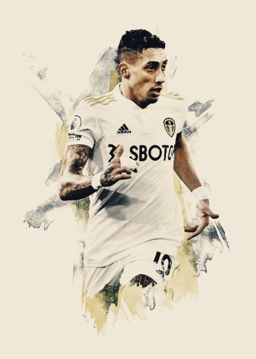 Raphinha - Leeds United - KunStudio - Digital Art & AI, Abstract, Color ...