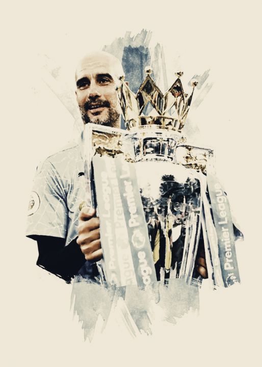 Pep Guardiola - Manchester City - KunStudio - Digital Art & AI ...