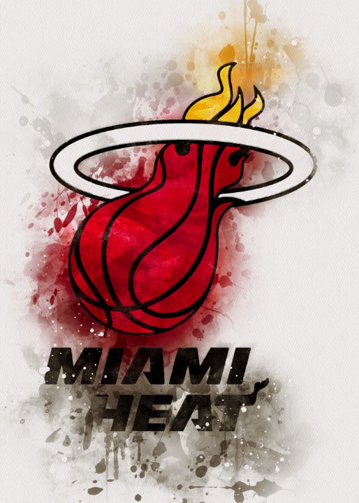 Miami Heat Logo Drawing Buy 3D Miami Heat Team Logo, Led Light, Wall