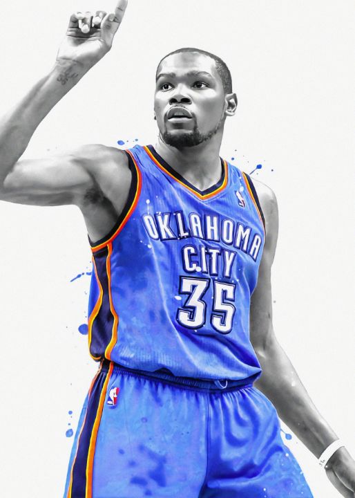 Kevin Durant - KunStudio - Digital Art, Abstract, Color - ArtPal