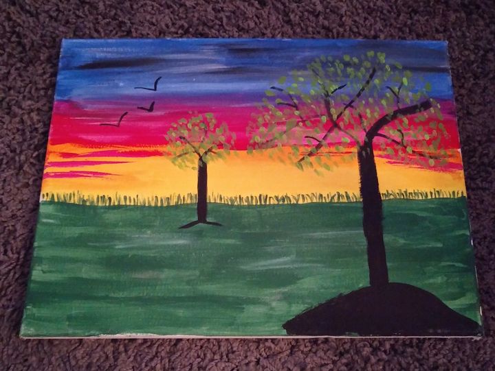 Two Trees - My Paintings for sale - Paintings & Prints, Landscapes ...