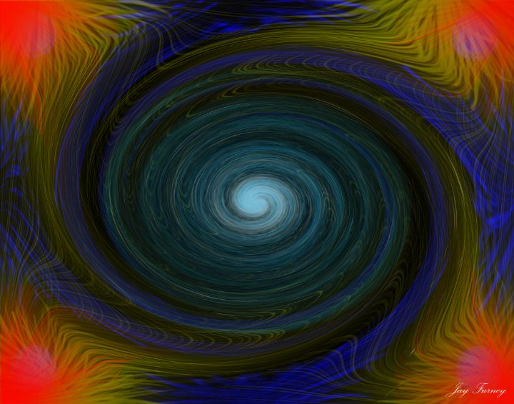 Aqua Center - Art of Jay Furney - Digital Art & AI, Abstract, Color ...