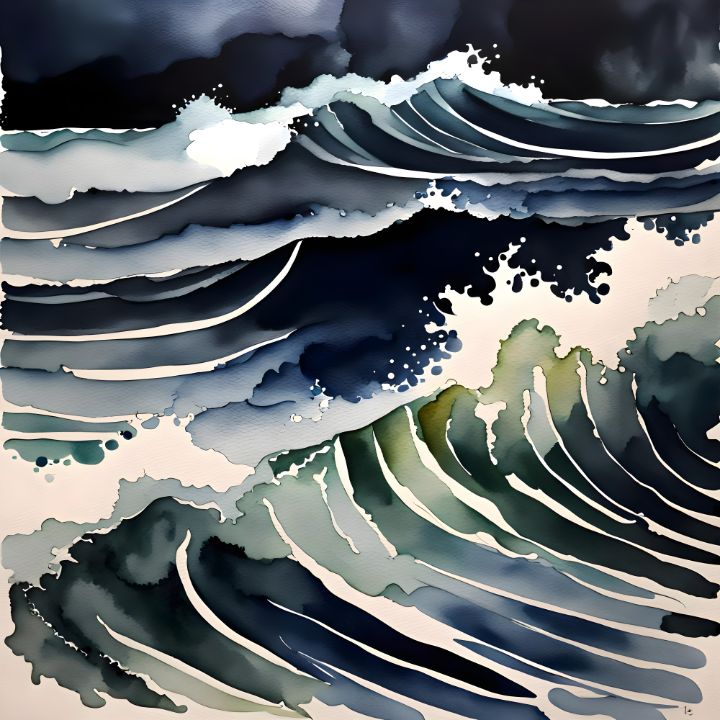 Crazy ocean - Proluca78 - Paintings & Prints, Landscapes & Nature ...