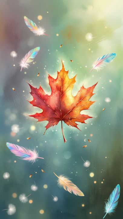 Maple Leaf Painting - Color Symphony - Paintings & Prints, Landscapes ...