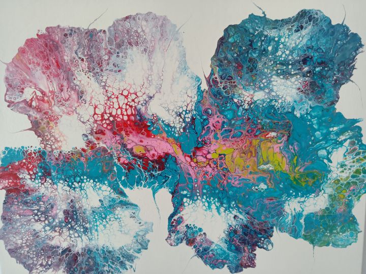 flower bomb - Mary Kremer - Paintings & Prints, Abstract, Color - ArtPal