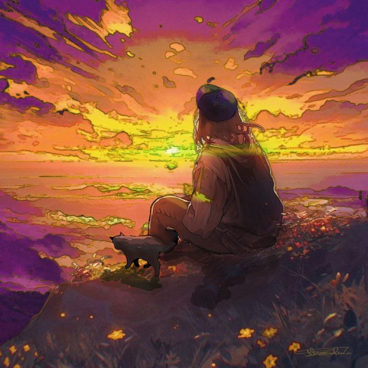 sunset - Ehz_ra_art - Digital Art & AI, Fantasy & Mythology, Magical ...