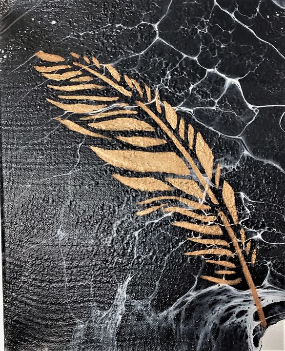 Feather on Marble - The Pour Ladies - Paintings & Prints, Abstract ...