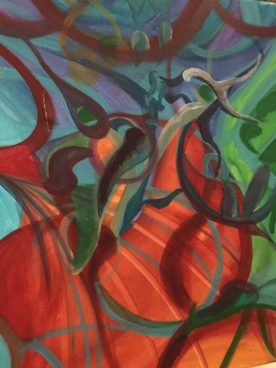 Unsettled peach - The four dzzz - Paintings & Prints, Abstract, Color ...