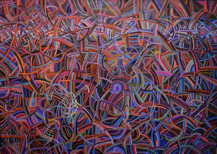 in the network - Rubanov Art - Paintings & Prints, Abstract, Color - ArtPal