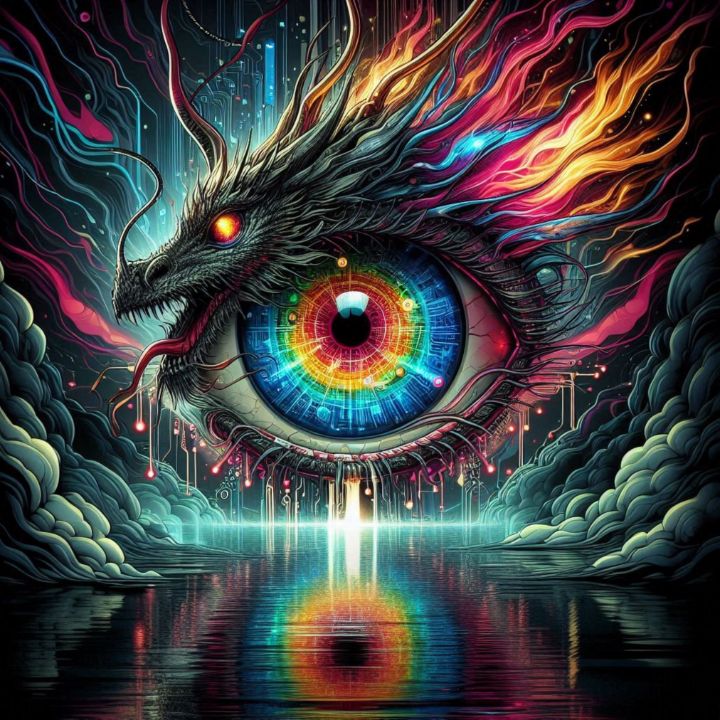 rainbow bionic dragon eye 1.5 - katheo - Digital Art & AI, Fantasy ...