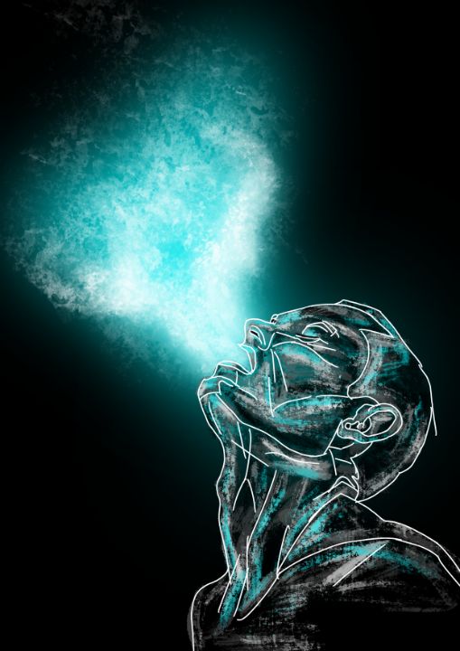 Blue smoke - Visual art by Anja - Digital Art & AI, People & Figures ...