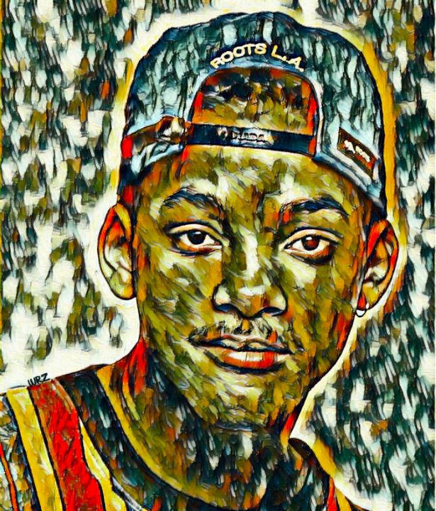 Will Smith Abstract Acrylic Portrait - Billy Zierfus - Paintings ...