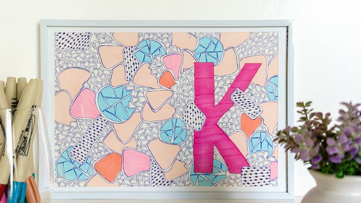 'K' #alphabetseries - ARTe Studio - Drawings & Illustration, Abstract ...