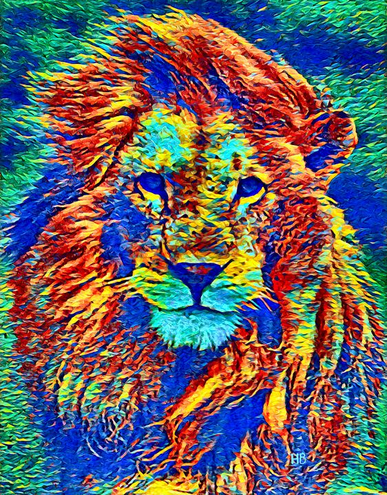 Woke Lion 13 Abstract - Howard Benjamin Fine Art - Paintings & Prints ...